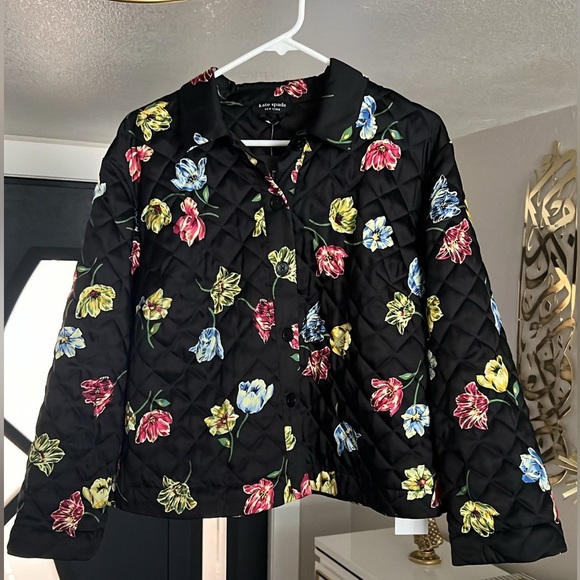kate spade | Jackets & Coats | Kate Spade Quilted Floral Jacket | Poshmark